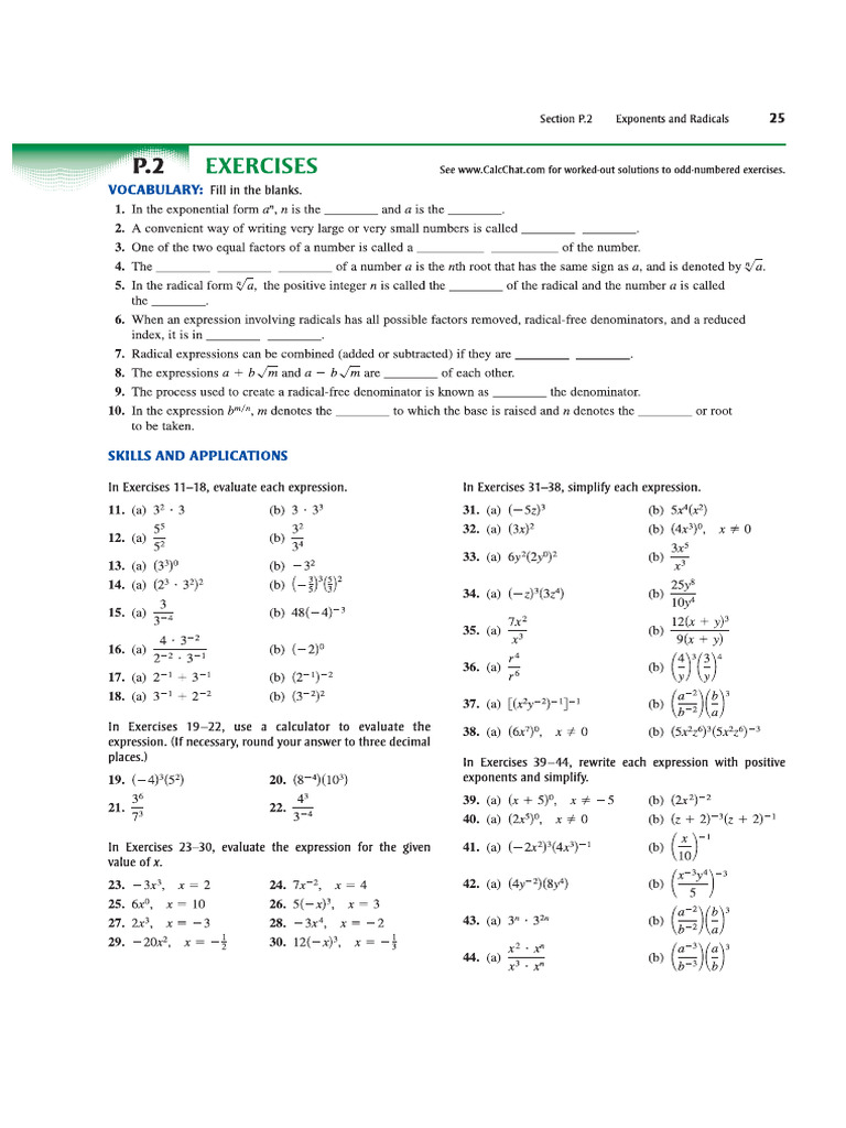 Exponents Questions | PDF