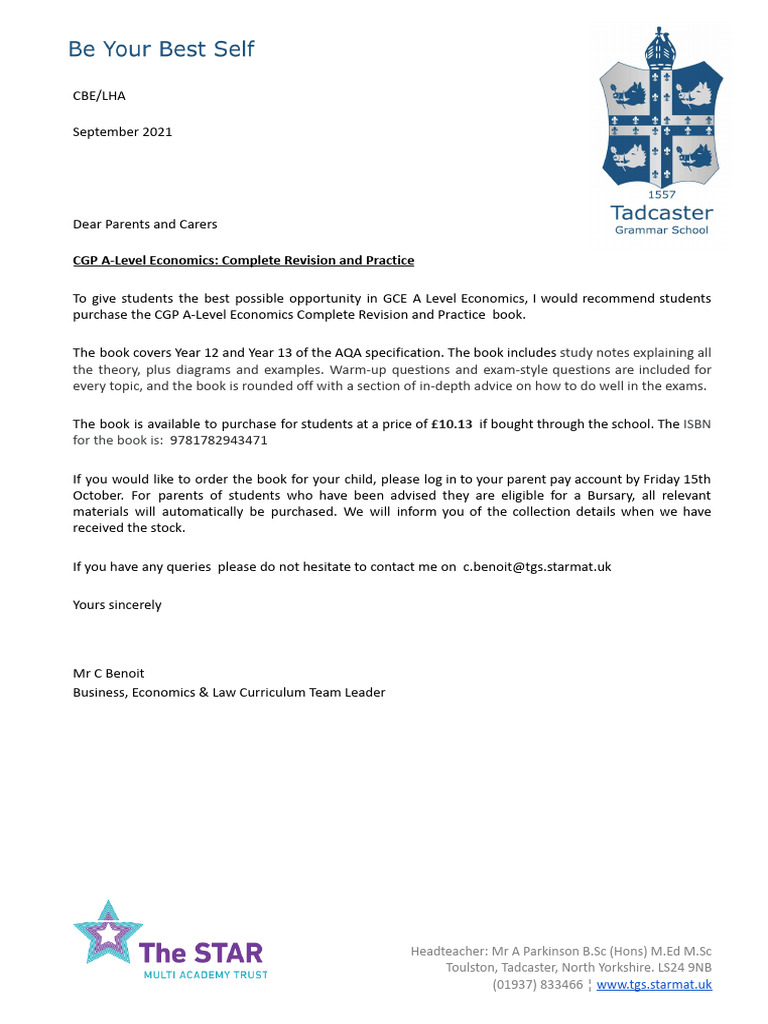 CGP A Level Economics Revision Book | PDF