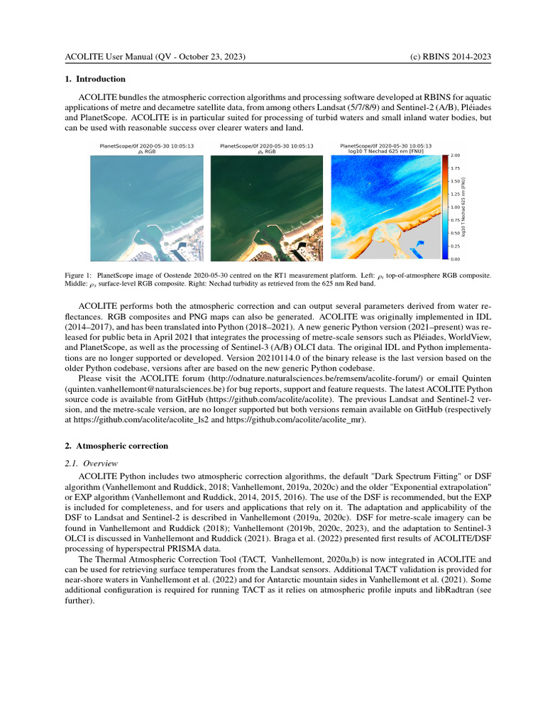 Acolite Manual 20231023 | PDF | Command Line Interface | Computer File