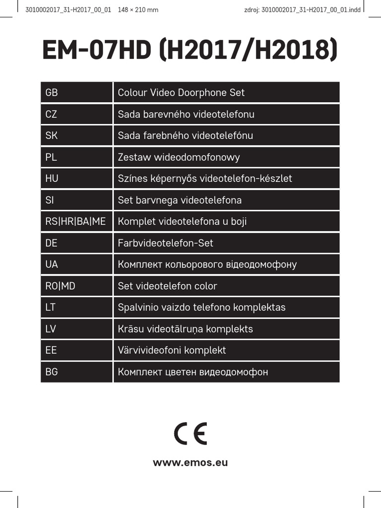 EM-07HD (H2017/H2018) : WWW - Emos.eu | PDF | Microphone | Electrical ...