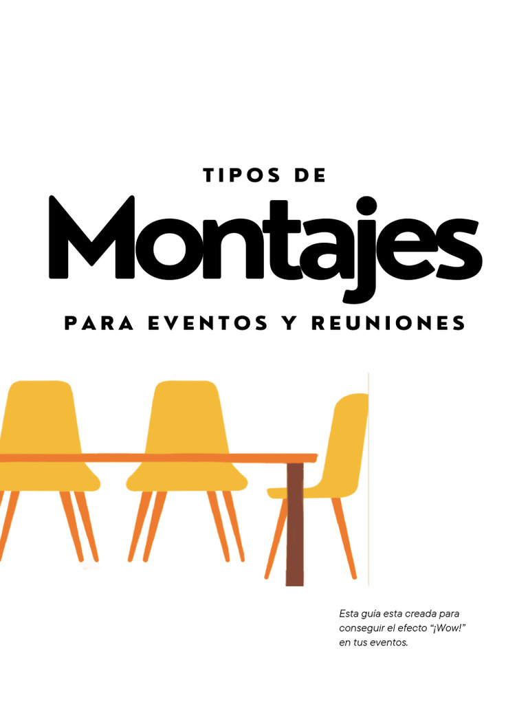Guia Tipos de Montajes para Eventos y Reuniones | PDF