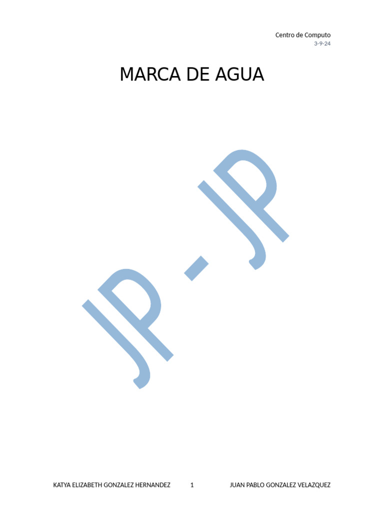 Marca de Agua | PDF