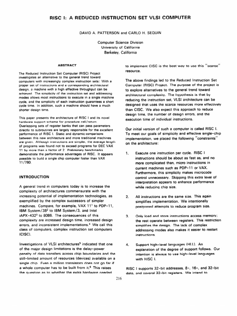 Risc 1 | PDF | Subroutine | Cpu Cache