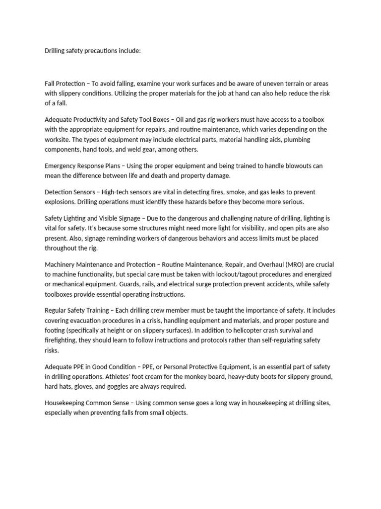 Drilling Operation Notes | PDF | Drill | Drilling