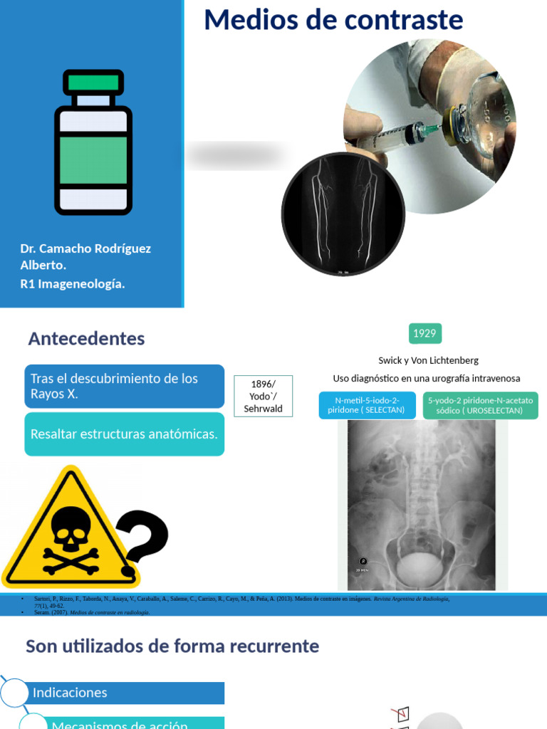 Medios de Contraste en Imágenes Médicas | PDF | Radiología ...
