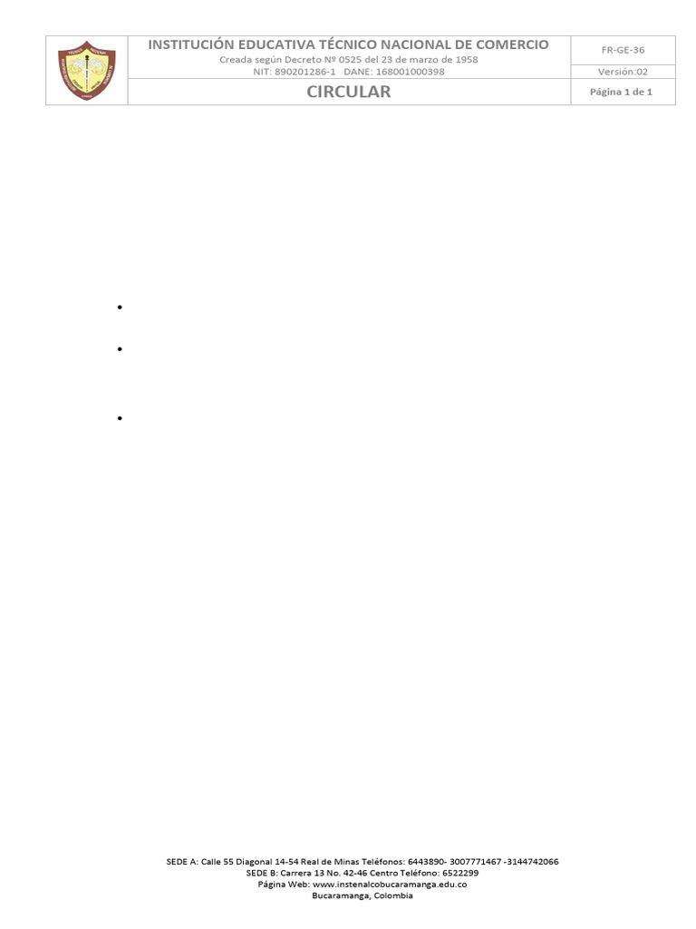 Fr-Ge-36 Circular Llegadas Tarde Sin Justificación | PDF | Escuelas