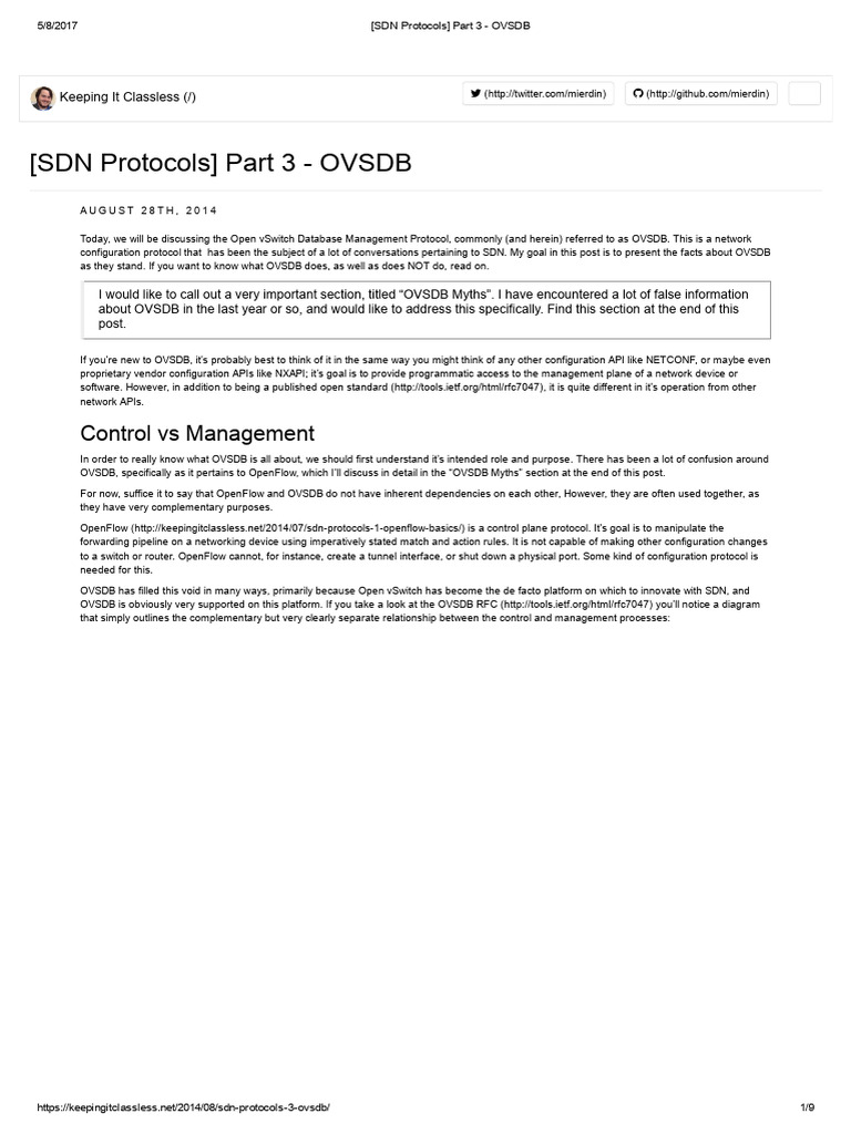 (SDN Protocols) Part 3 - OVSDB | PDF | Databases | Sql