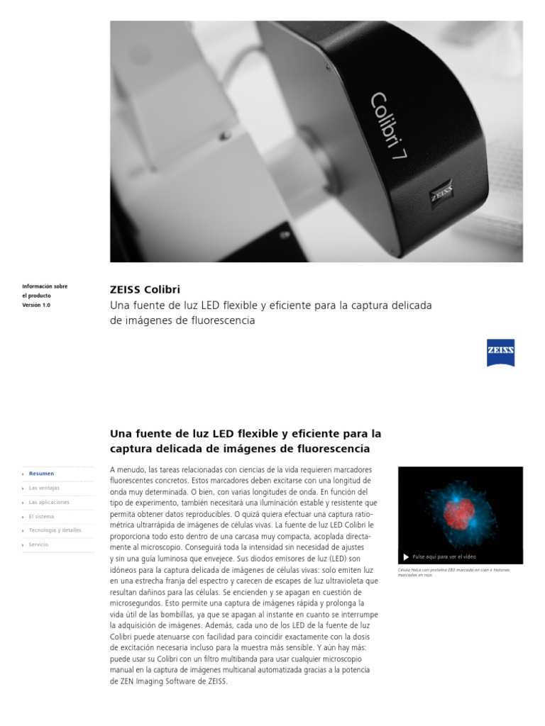 Colibri 7 | PDF | Diodo emisor de luz | Fluorescencia