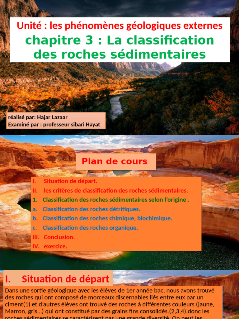 La Classification Des Roches Sédimentaires | PDF | Roche sédimentaire ...