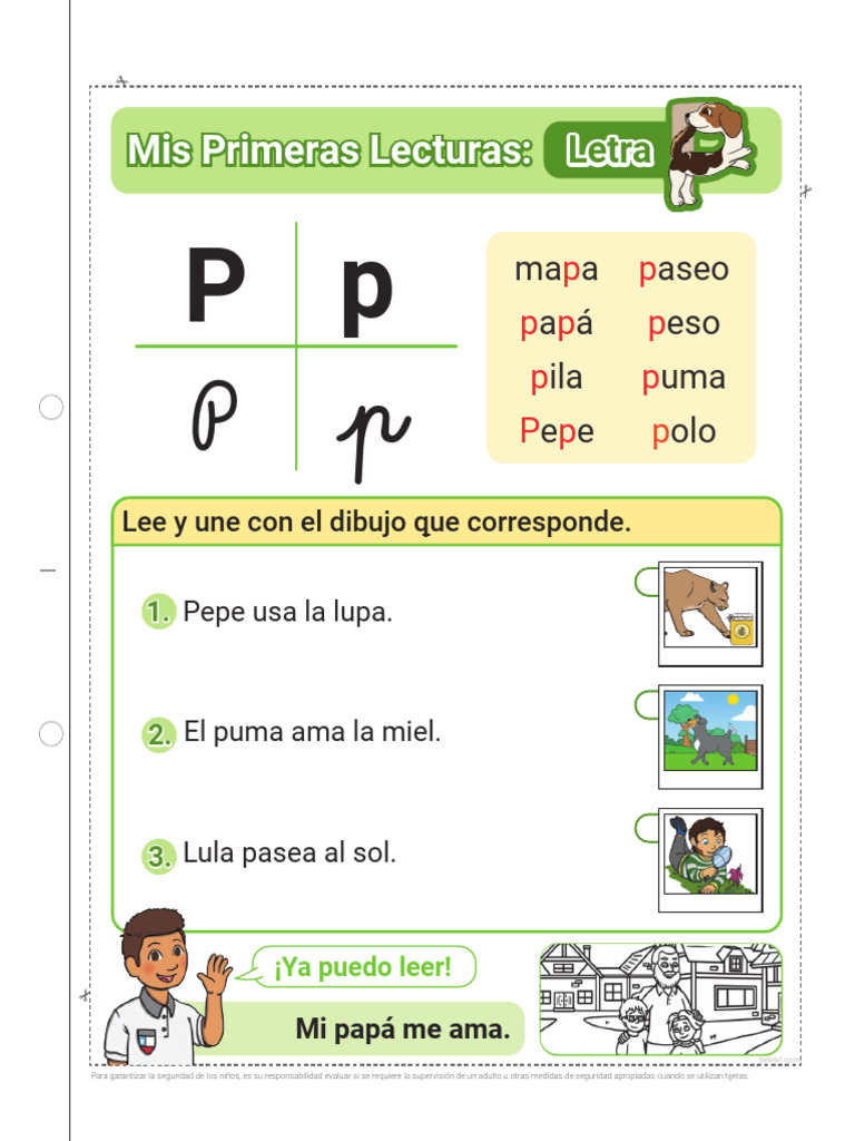 Mis Primeras Lecturas Letra P | PDF
