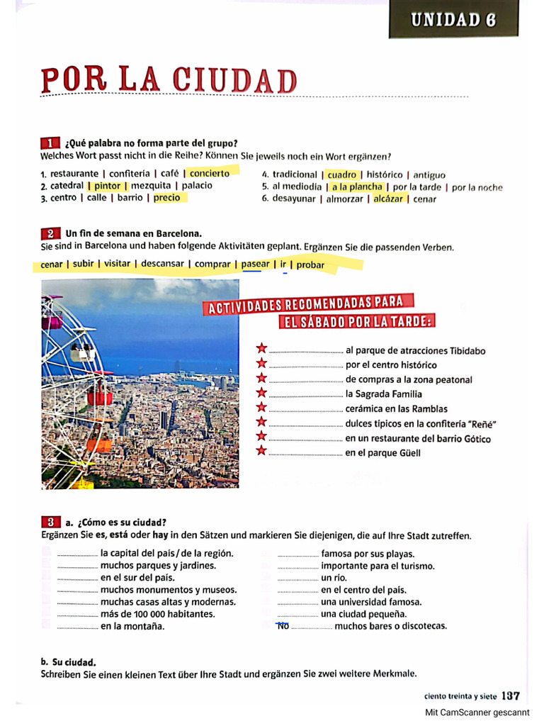 Workbook Unit6 | PDF