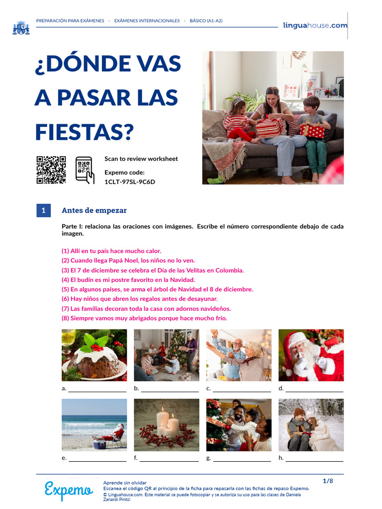 ¿Dónde Vas A Pasar Las Fiestas Castellano Spanish Student | PDF ...