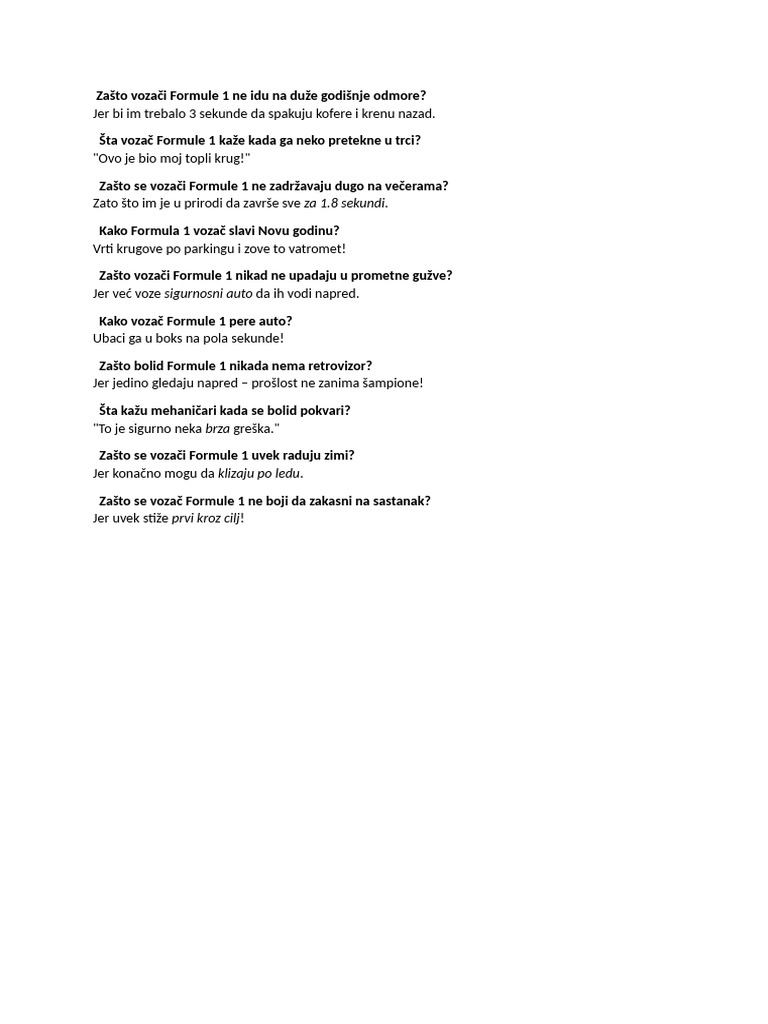Formula 1 Vicevi 2 | PDF