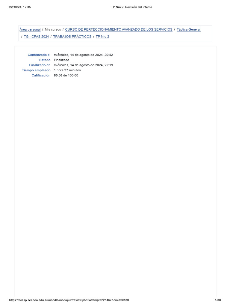 TP Nro 2 - Revisión Tactica General | PDF | Inteligencia | Aeropuerto