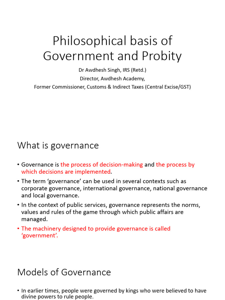 Philosophical Basis of Government and Probity | PDF | Justice | Crime ...