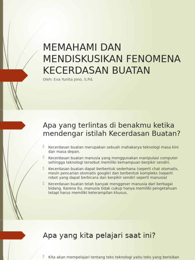 Memahami Dan Mendiskusikan Fenomena Kecerdasan Buatan | PDF | Filsafat