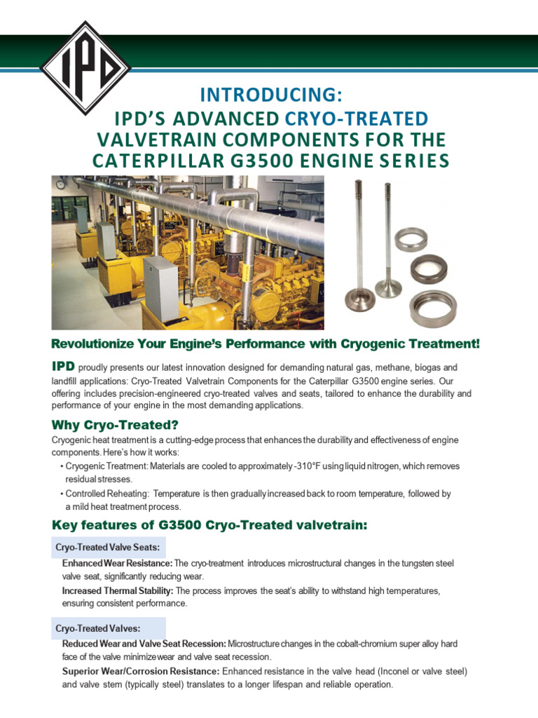 Cryo-Treated VT Caterpillar G3500 Sales Sheet Final - With Links | PDF ...