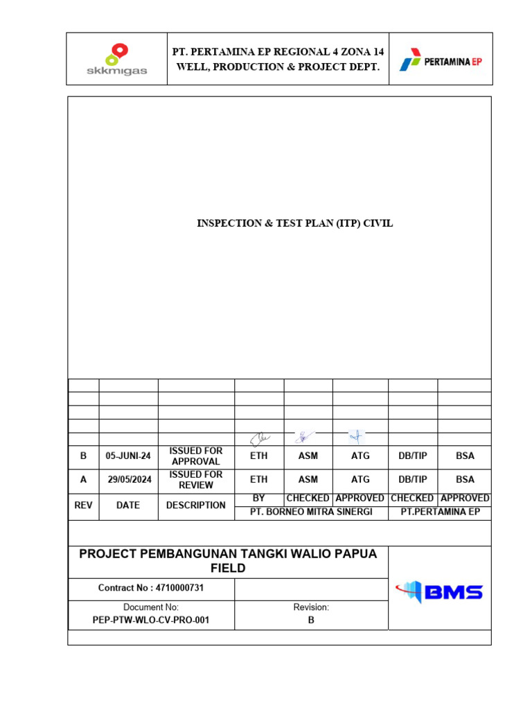 Walio Papua Tank Construction ITP | PDF | Steel | Mechanical Engineering