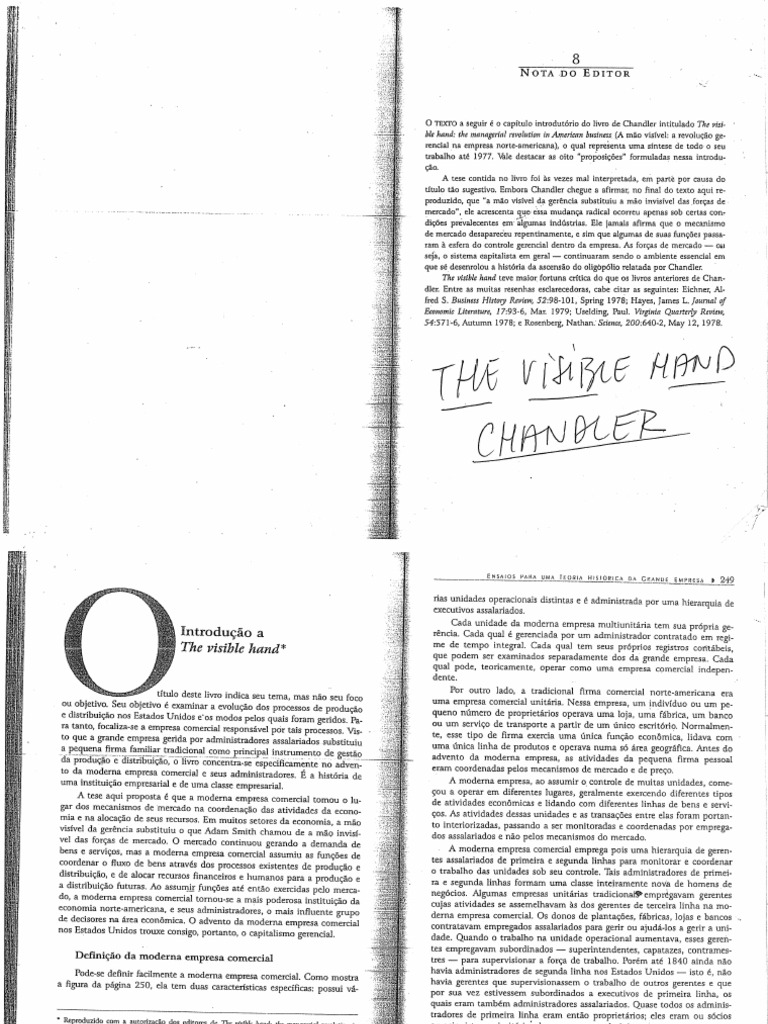 The Visible Hand - Chandler | PDF