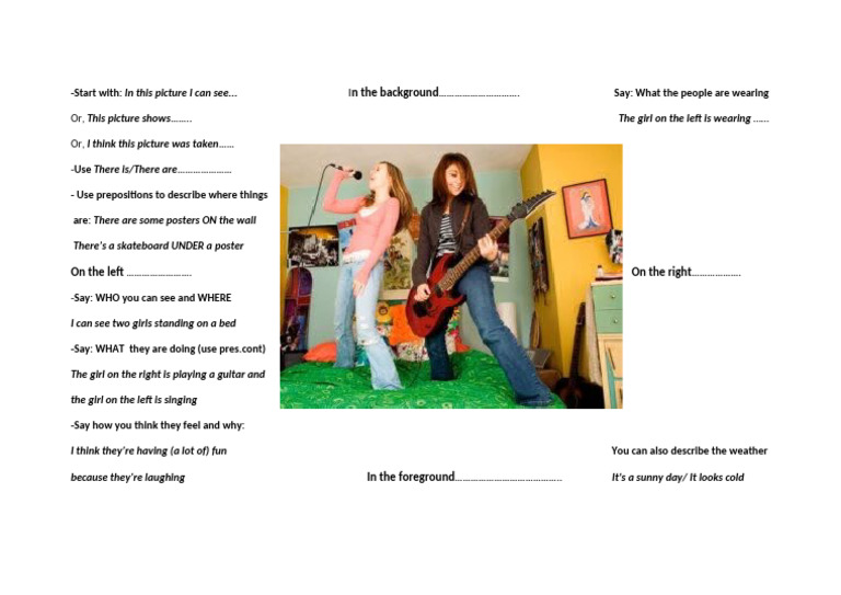 How To Describe A Picture B1 | PDF