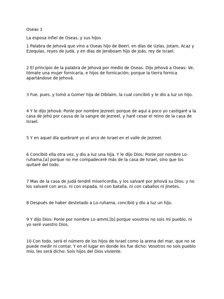 Oseas 1 | PDF