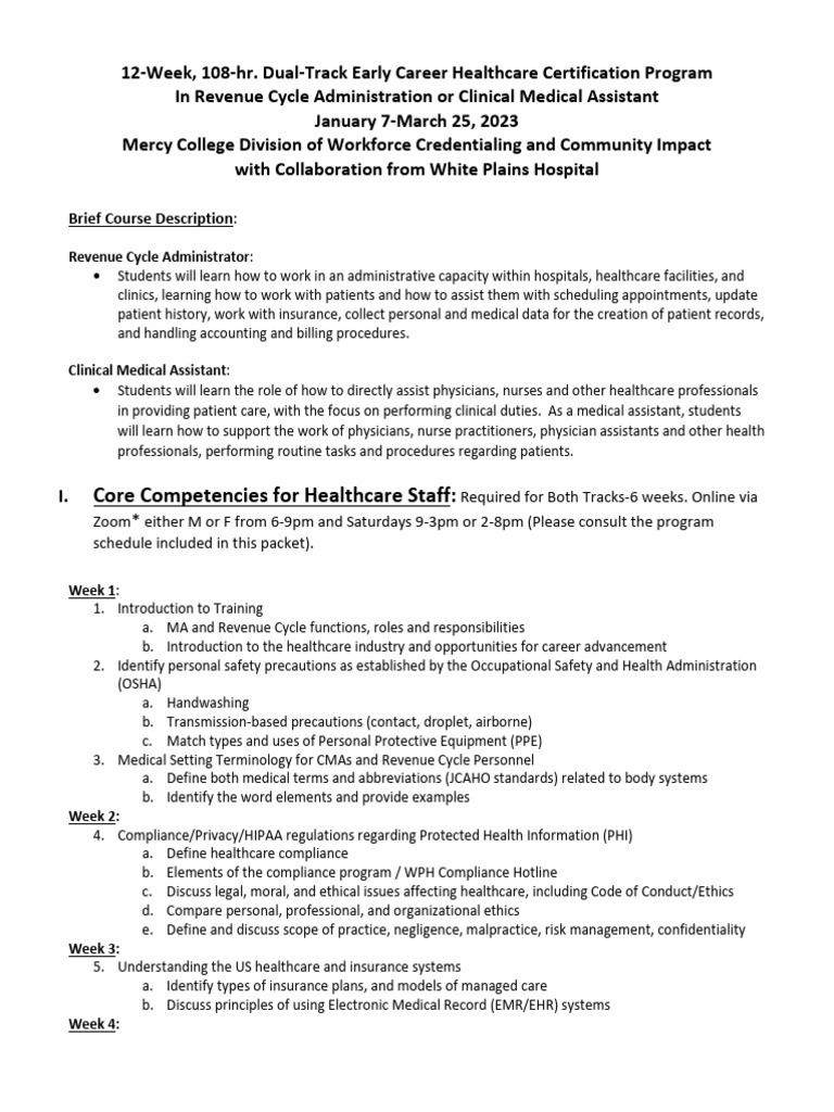 Healthcare Certification Program | PDF | Electronic Health Record ...