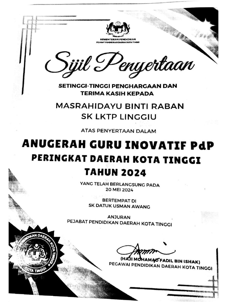 Sijil Inovasi Compressed | PDF