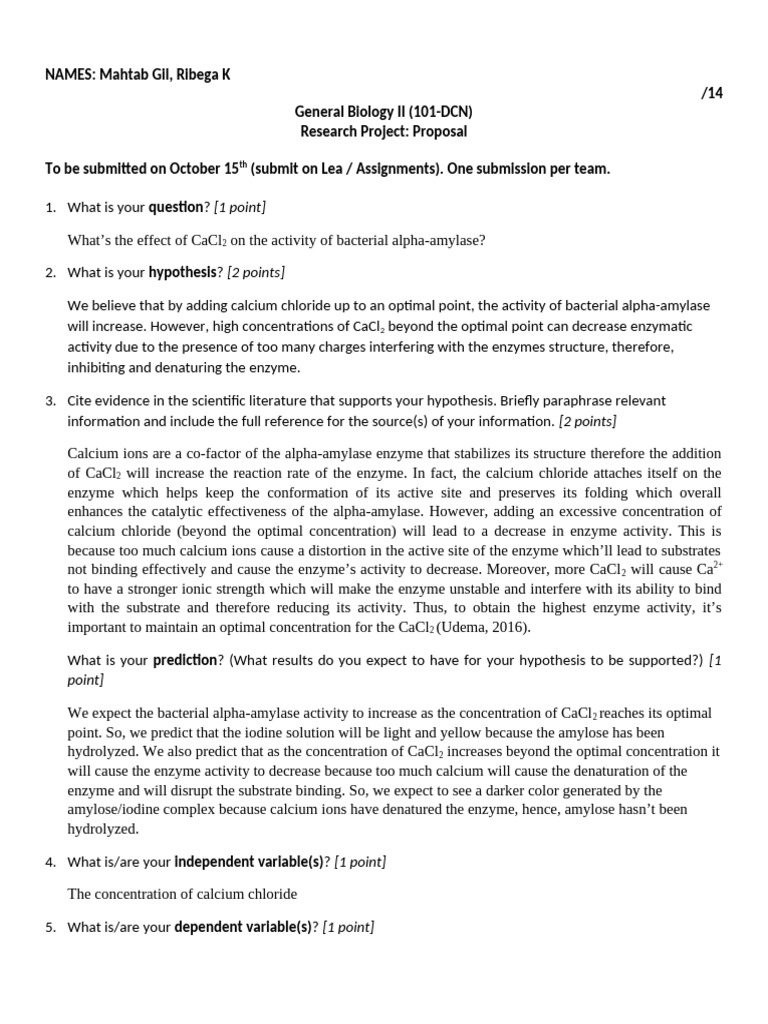 Research Proposal Instructions 2 | PDF | Enzyme | Active Site Research Proposal Instructions 2 | PDF | Enzyme | Active Site
