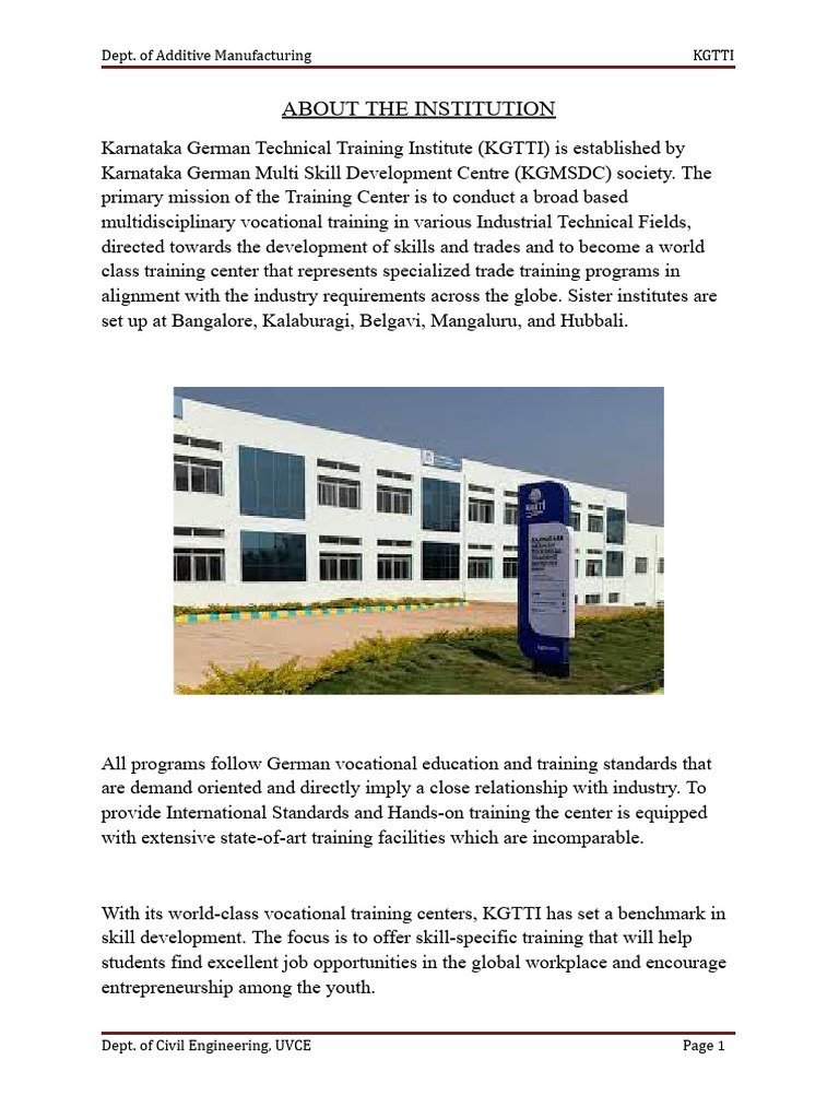 Kgtti Report 3 | PDF | 3 D Printing | Industrial Processes