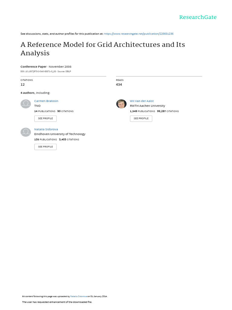 A Reference Model For Grid Architectures and Its A | PDF | Grid ...