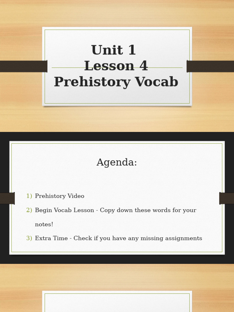 Prehistory Vocabulary Guide | PDF | Foreign Language Studies