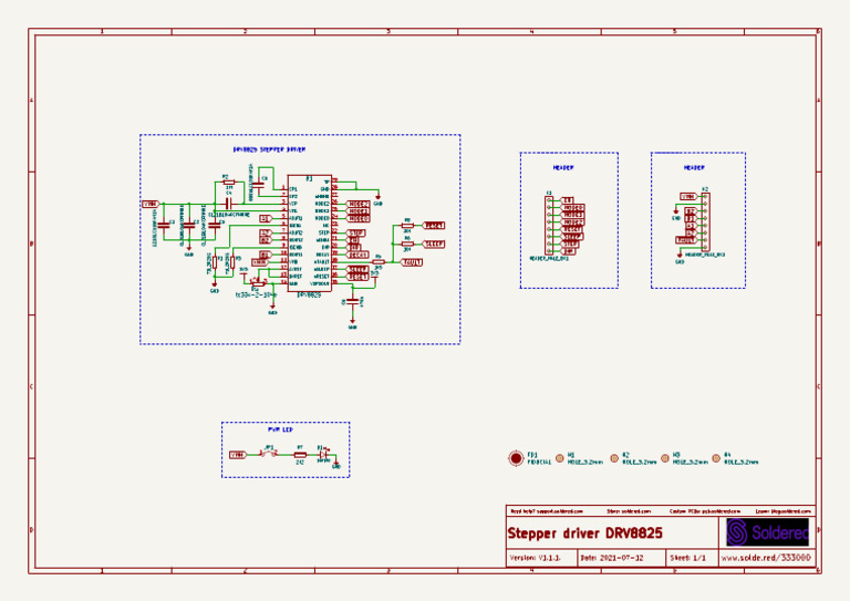 Stepper Motor Driver DRV8825 Board Schematics | PDF