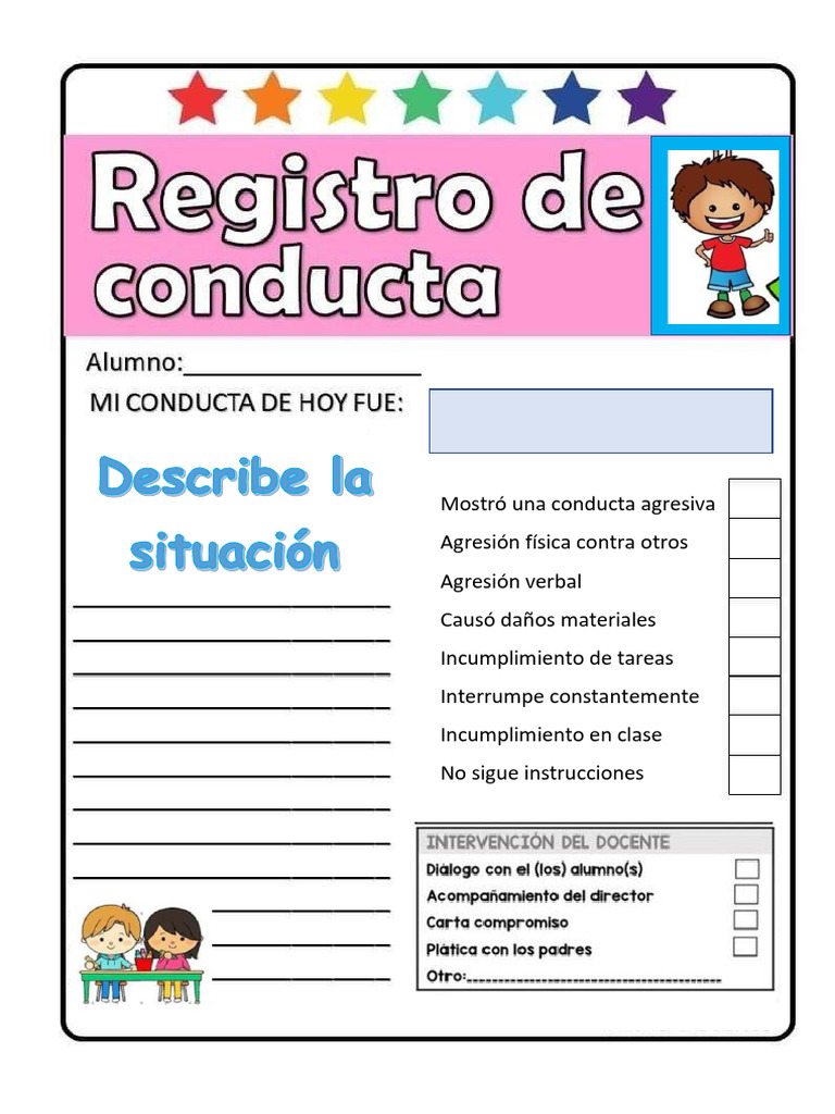 Comportamiento Disruptivo Escolar | PDF