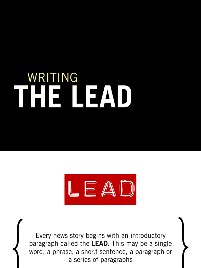 ENG9_T2_Writing Lead Paragraphs (Conventional Lead) (1) | PDF