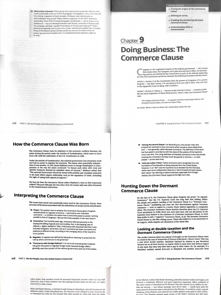 Commerce Clause Arnheim | PDF