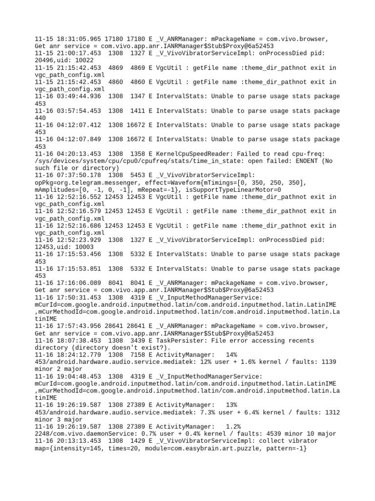 Log | PDF | Android (Operating System) | Computing Platforms