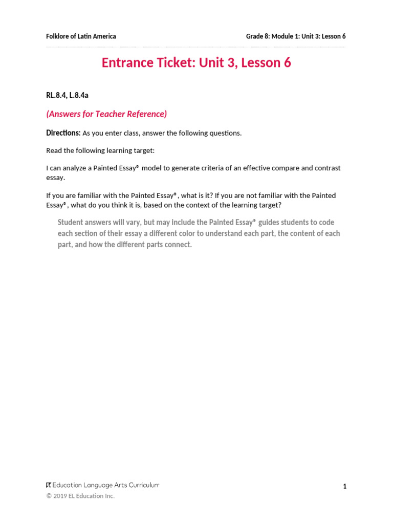 G8m1u3l6modulelessons Supportingmaterials 0120 2 | PDF | Shapeshifting | Essays