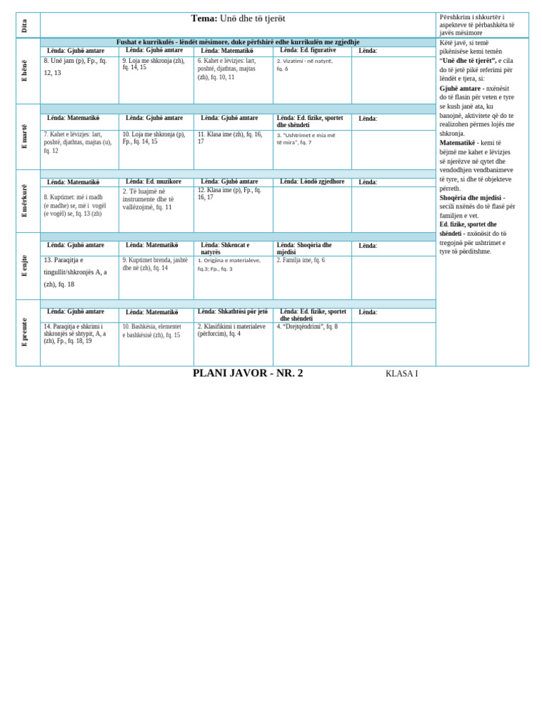 Plani Javor - 2 - KL 1 | PDF