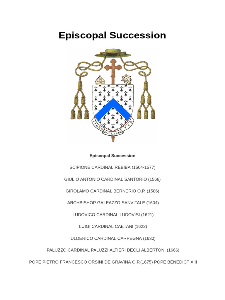 Episcopal Succession | PDF | Social Science | History