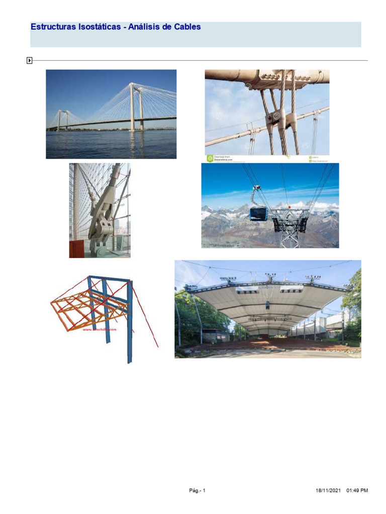 Estructuras Isostáticas - Análisis de Cables (Clase) 01 | PDF