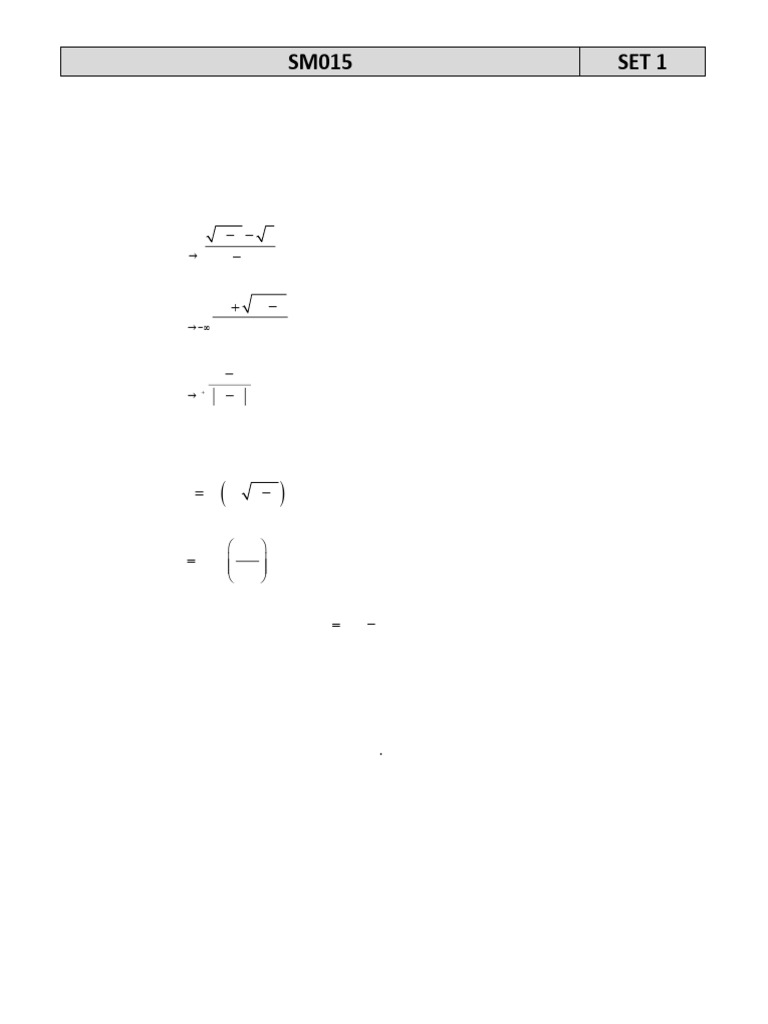 Kms Set 1 Soalan | PDF | Function (Mathematics) | Complex Number