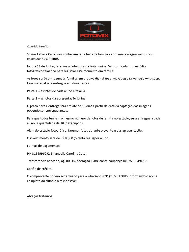 FOTOMIX - Festa Junina 2024 | PDF | Jogos e Atividades | Ciências Sociais