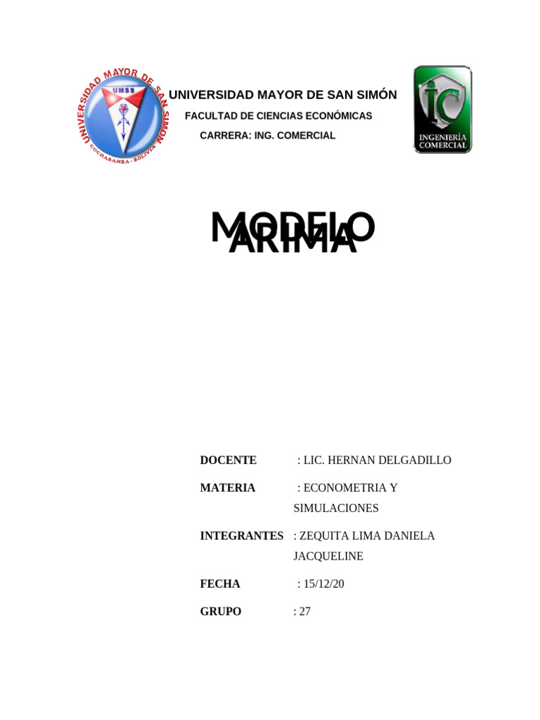 ARIMA (Daniela J. Zequita Lima) | PDF | Costo de la vida | Índice de ...
