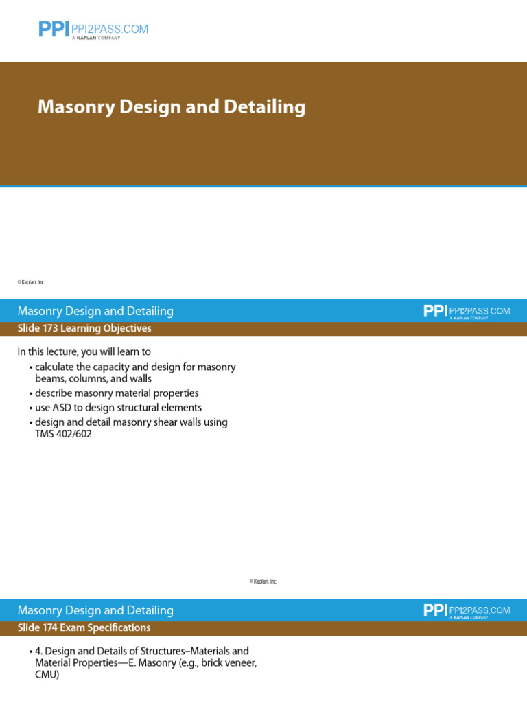 Masonry Design and Detailing Guide | PDF | Masonry | Bending