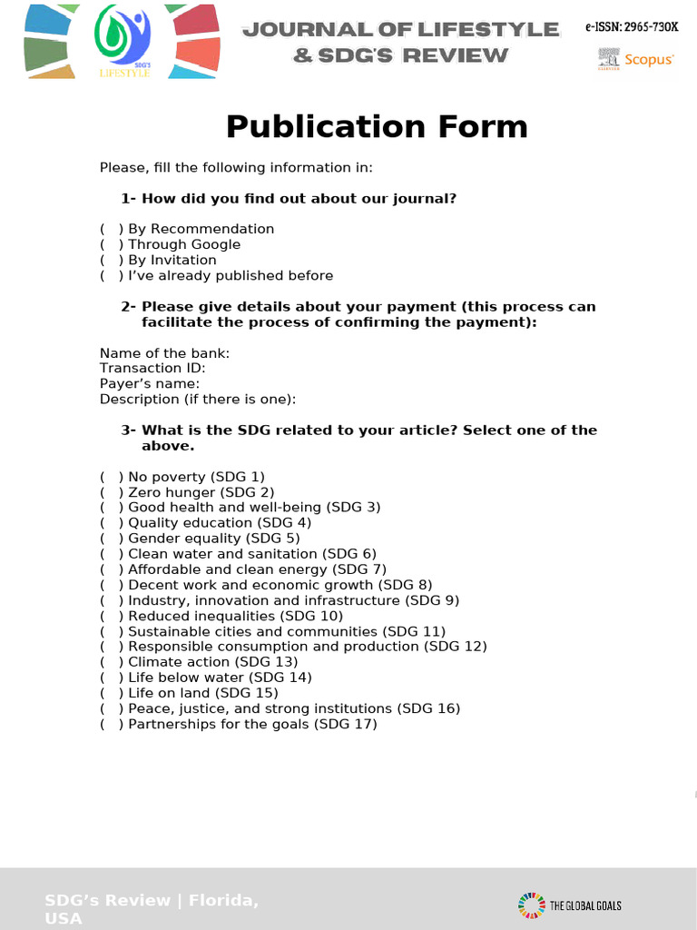 Journal Publication Submission Form | PDF