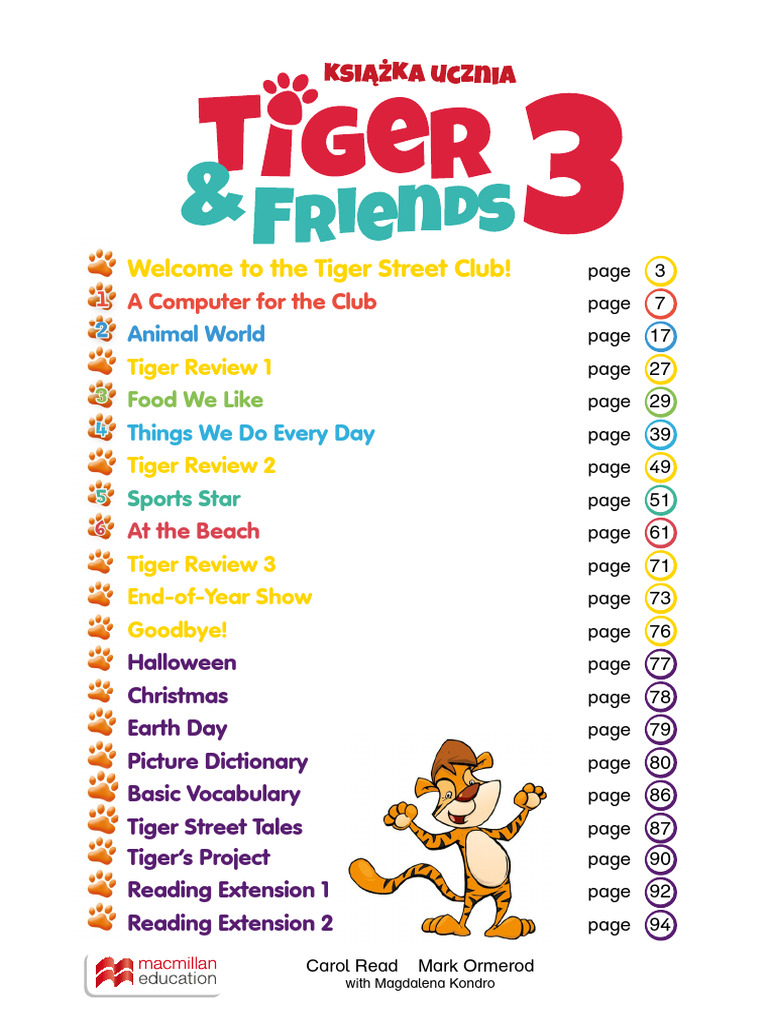 Tiger and Friends 3 Content Maps | PDF
