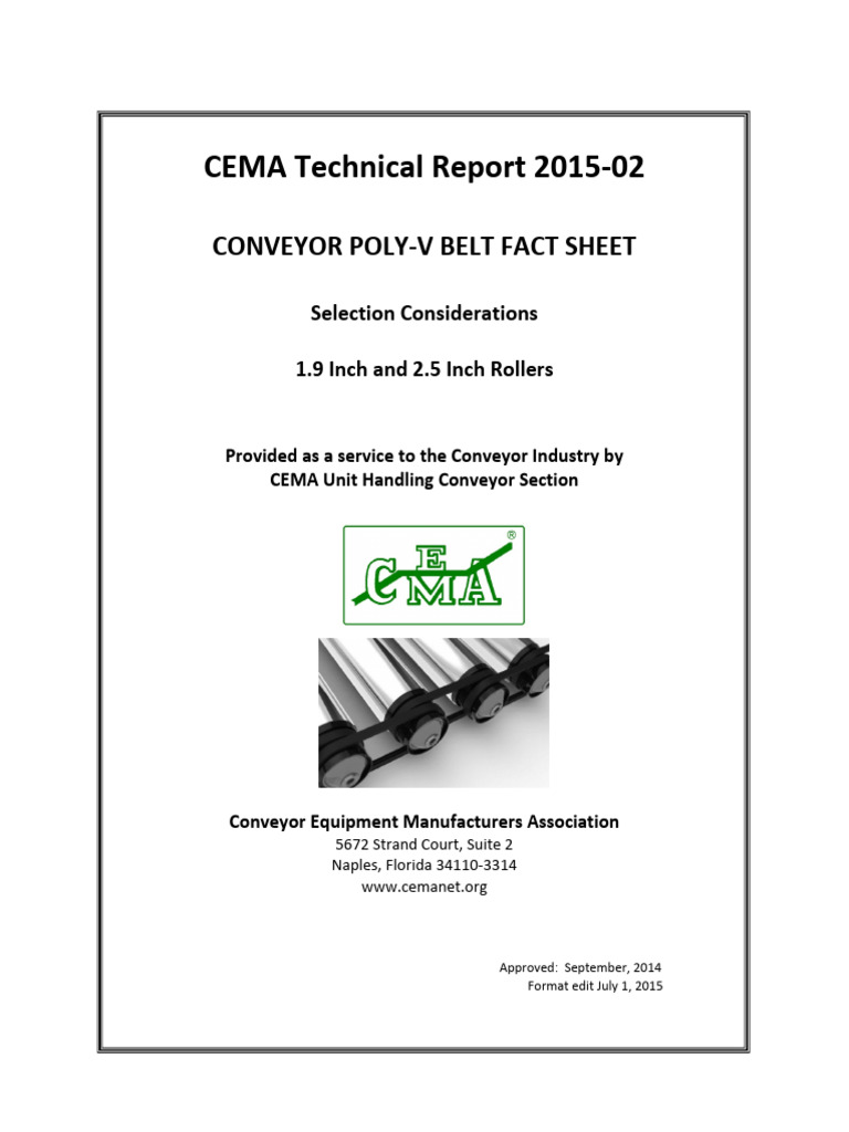Cema Tr2015 02 Poly V | PDF | Belt (Mechanical) | Manufactured Goods