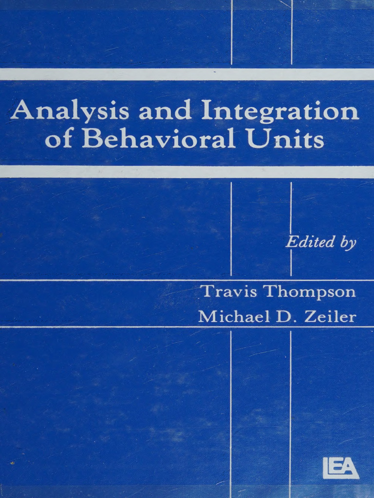 Thompson, Travis Zeiler, Michael D MacCorquodale, Kenneth - Analysis and Integration of ...