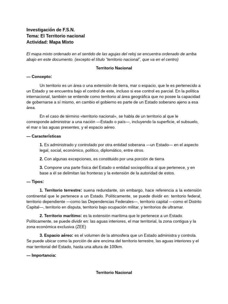 Territorio Nacional FSN-4 | PDF | Estado (política) | Venezuela
