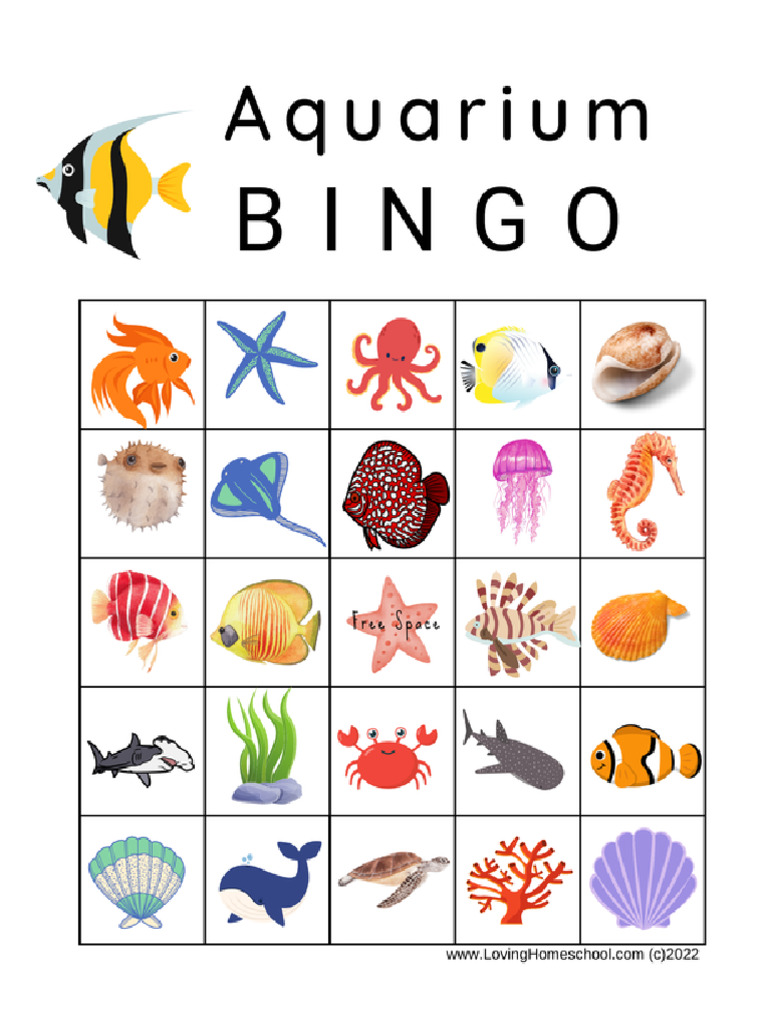 Aquarium Bingo PDF | PDF